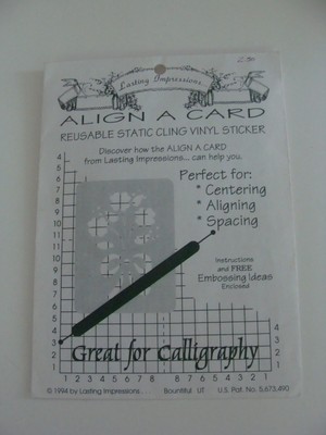 Lasting Impressions Align a Card, Static Cling Vinyl Sticker, Centering ...