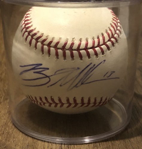 BRAD MILLER AUTOGRAPHED OFFICIAL MLB BASEBALL TEXAS RANGERS Clemson ...