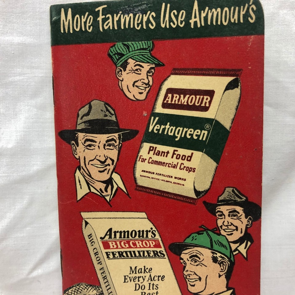 1953-1954 Armour's Farm Fertilizer Advertising Pocket Notebook Vintage ...