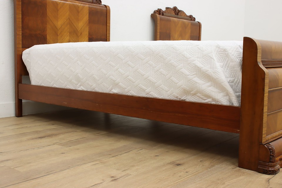 Art Deco Vintage 6 Pc Waterfall Bedroom Set, Twin Size Beds #51612 | eBay