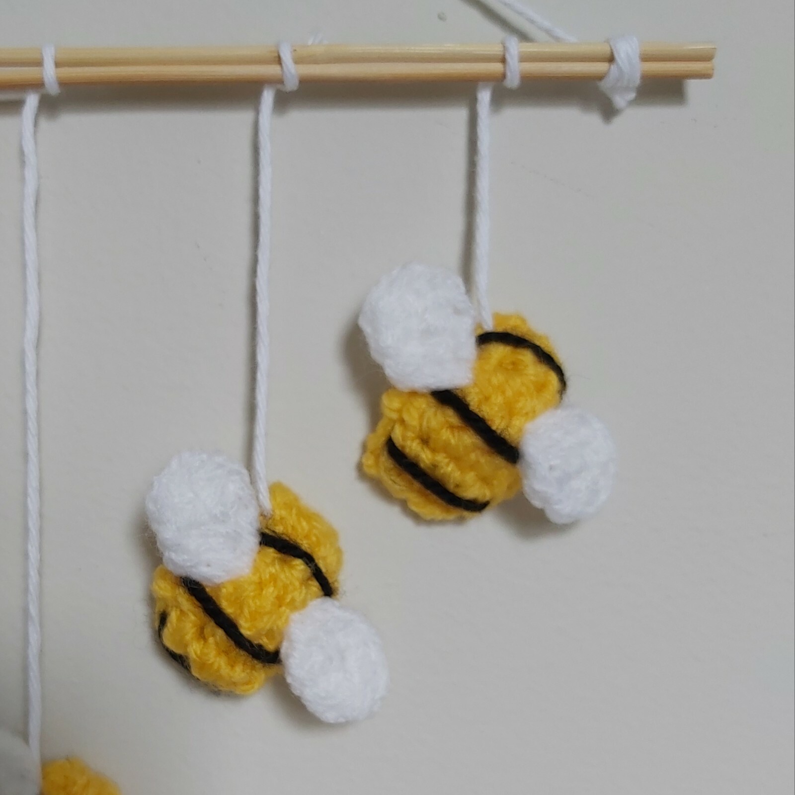 Bumble Bee Wall Hanging Macrame Crochet Handmade Nursery Baby Mobile ...