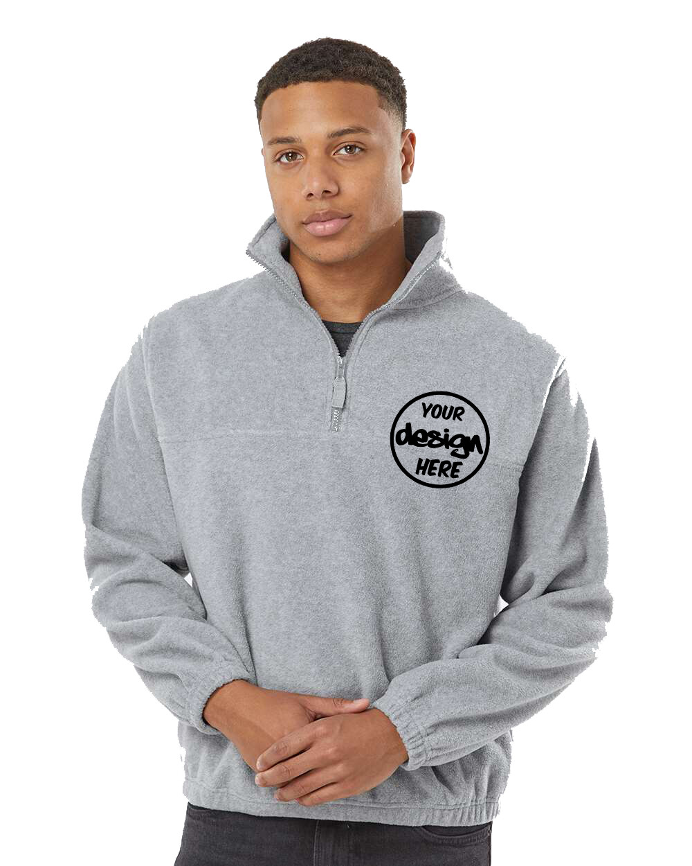 Ink Stitch Custom Your Own Logo Texts Stitching Polar Fleece Quarter ...