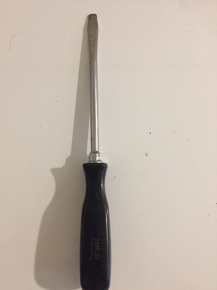 Snap On Tool USA Vintage Black Hard Handle Screwdriver SSD6 Driver Flat ...