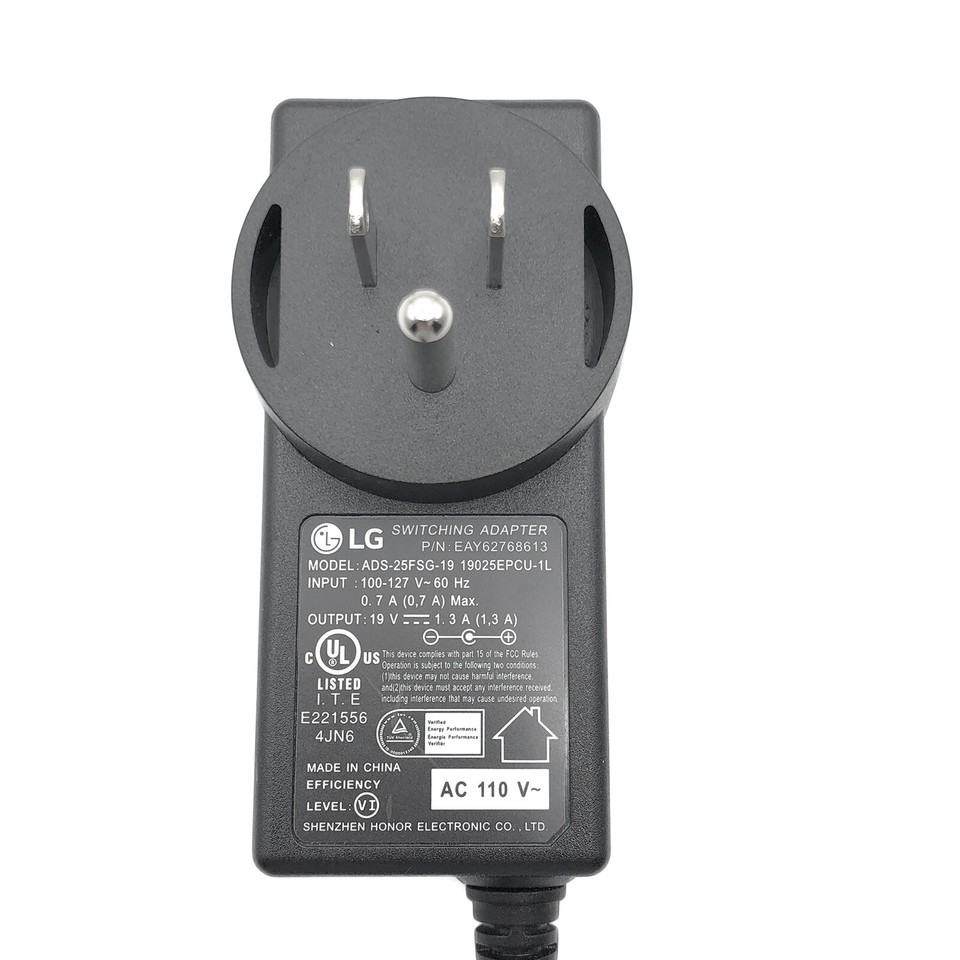 OEM Genuine LG Switching Adapter Charger 19V 1.3A 25W ADS-25FSG-19 ...