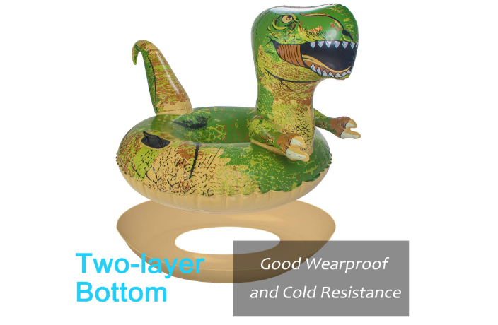 Dinosaur Snow Tube, FindUWill 64.9 inch Inflatable Snow Sled with ...