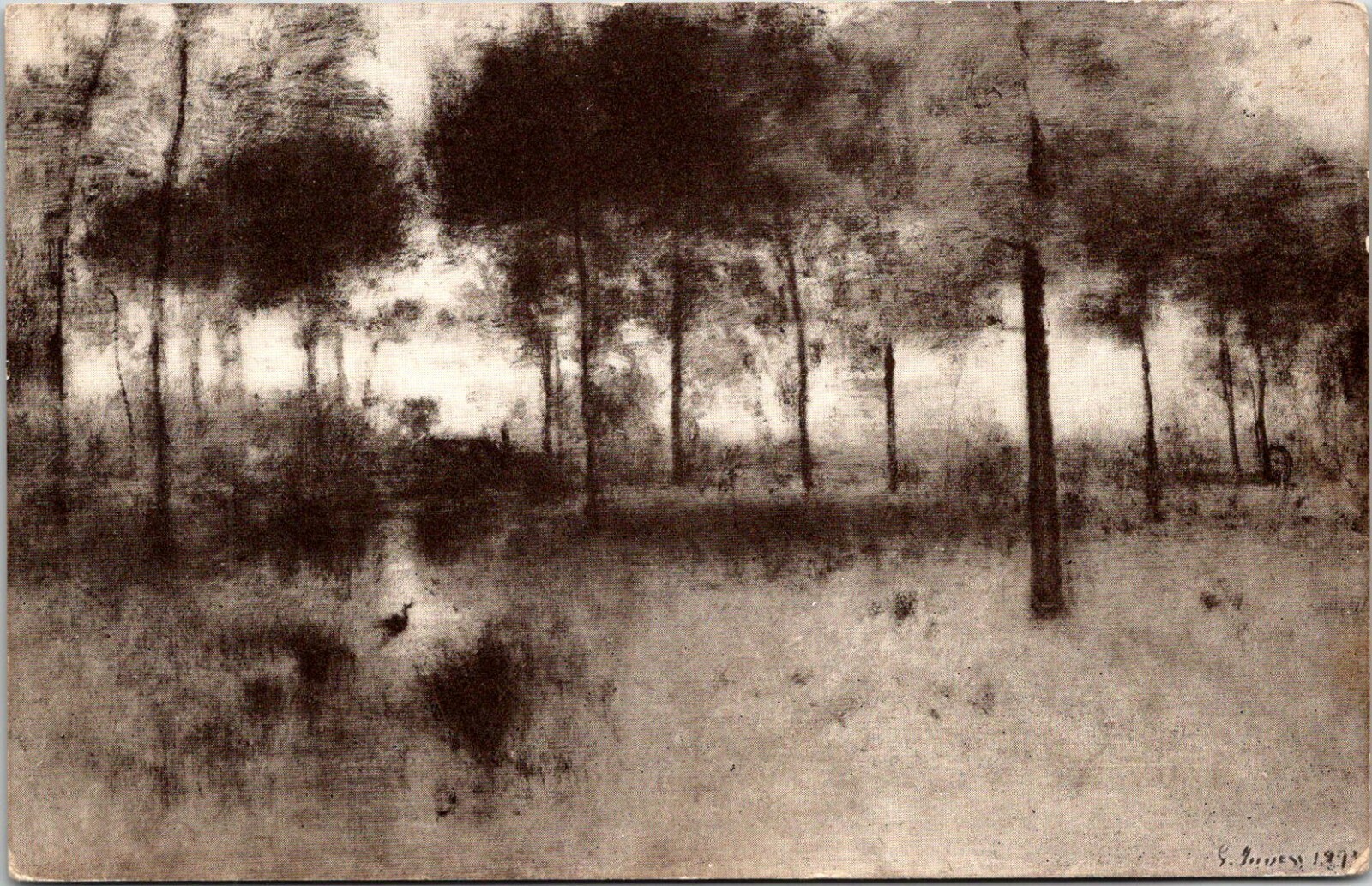 Postcard The Home of the Heron by George Inness; Art Institute of ...