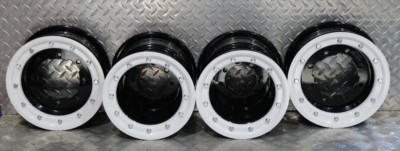 HONDA YAMAHA BANSHEE RAPTOR YFZ TRX BEADLOCKS ATV FRONT REAR BLACK ...