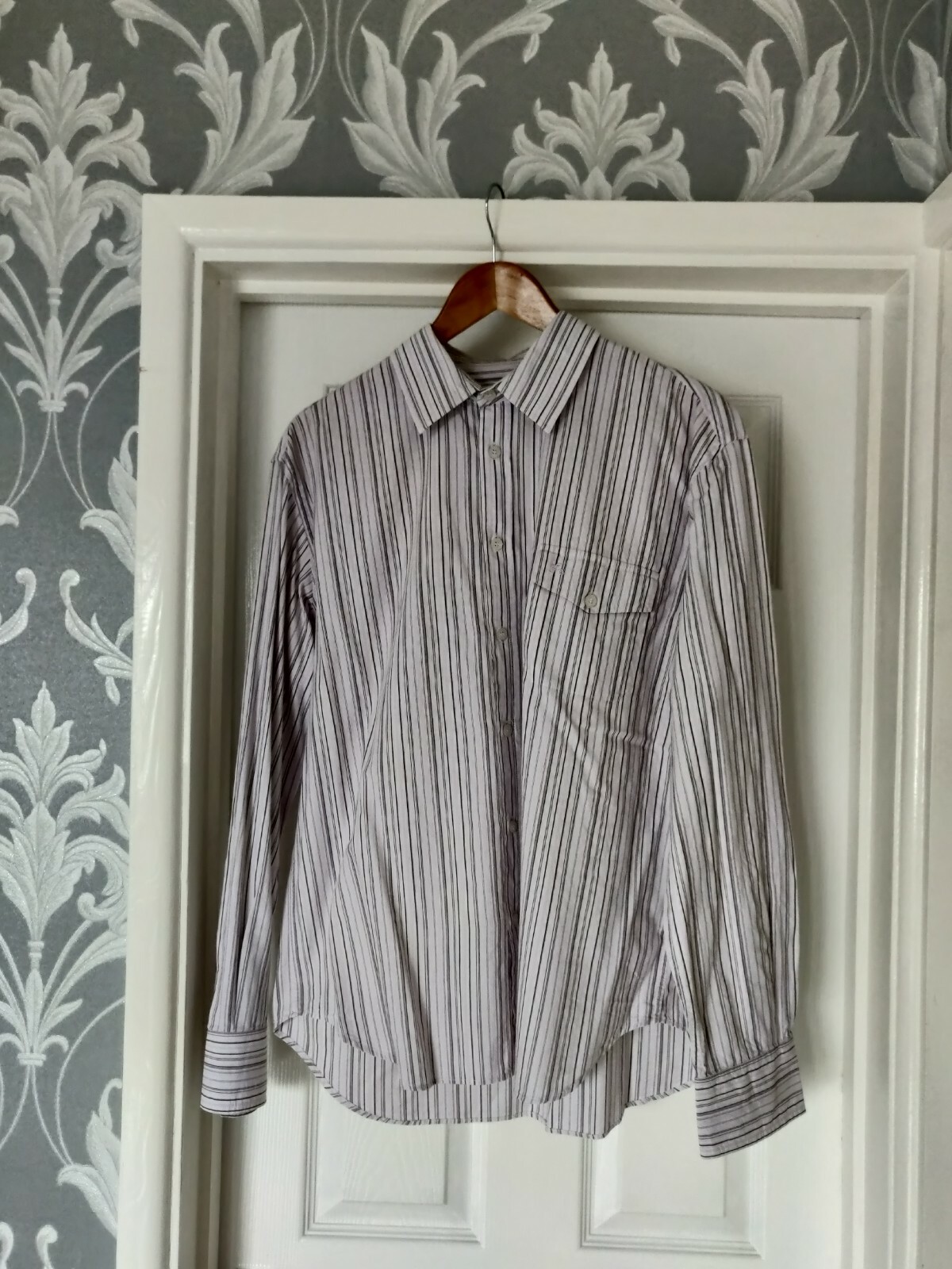 French Connection striped long sleeved cotton shirt size XL | eBay UK
