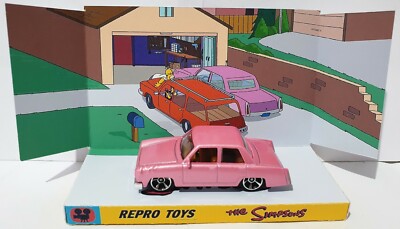 HOT WHEELS The SIMPSONS Cartoons Pink Model Family Car & Custom Repro ...