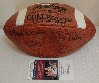 JOE TILLER MACK BROWN BOB SUTTON 4x Autographed Signed Rawlings ...
