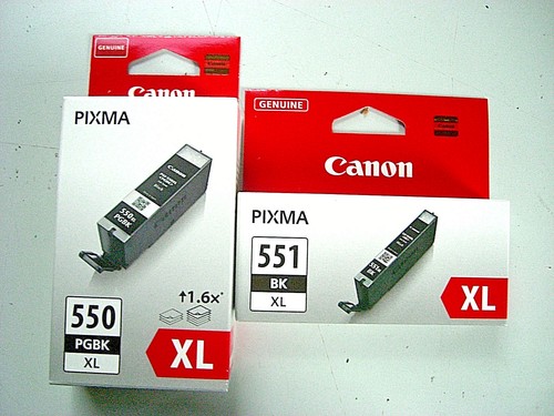 CANON CLI-551 XL BK + PGI-550 PGBKXL, PIXMA IP7250 MX925 MG6350 ...