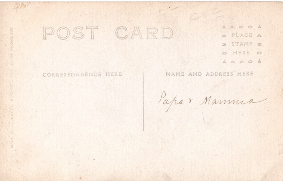 Billy Sunday & Family at Home RPPC postcard Mount Hood, Winona Lake IN ...