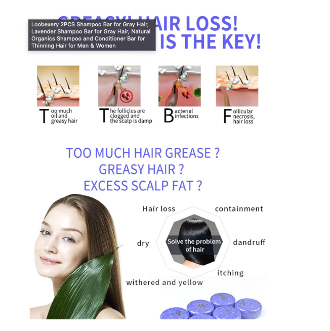 New 2Pcs Humby Shampoo Conditioner Bar For Gray Hair All Natural Hair ...