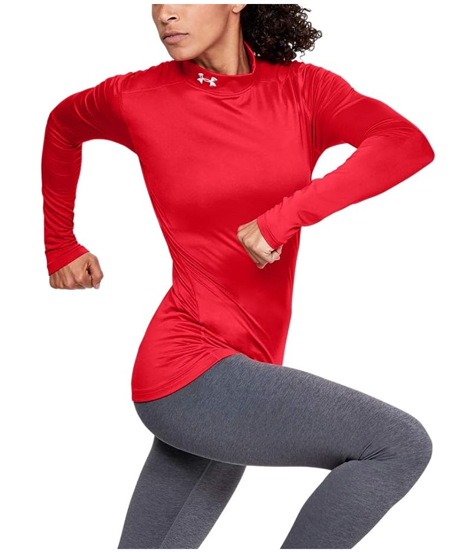 Under Armour Women's ColdGear Authentics Compression Mock , Red (600 ...