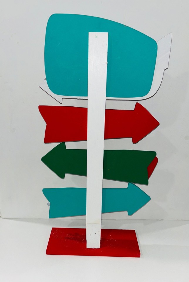North Pole Directional Sign – Elf Village, Santa’s Workshop, Reindeer ...