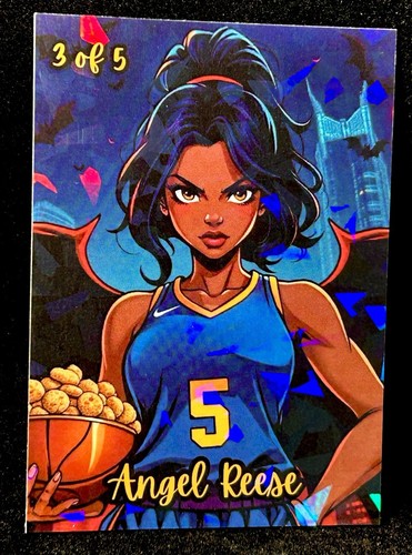 Angel Reese 2024 Anime Sport Swag Cartoon Refractor # 3/5 SP RC Chicago ...