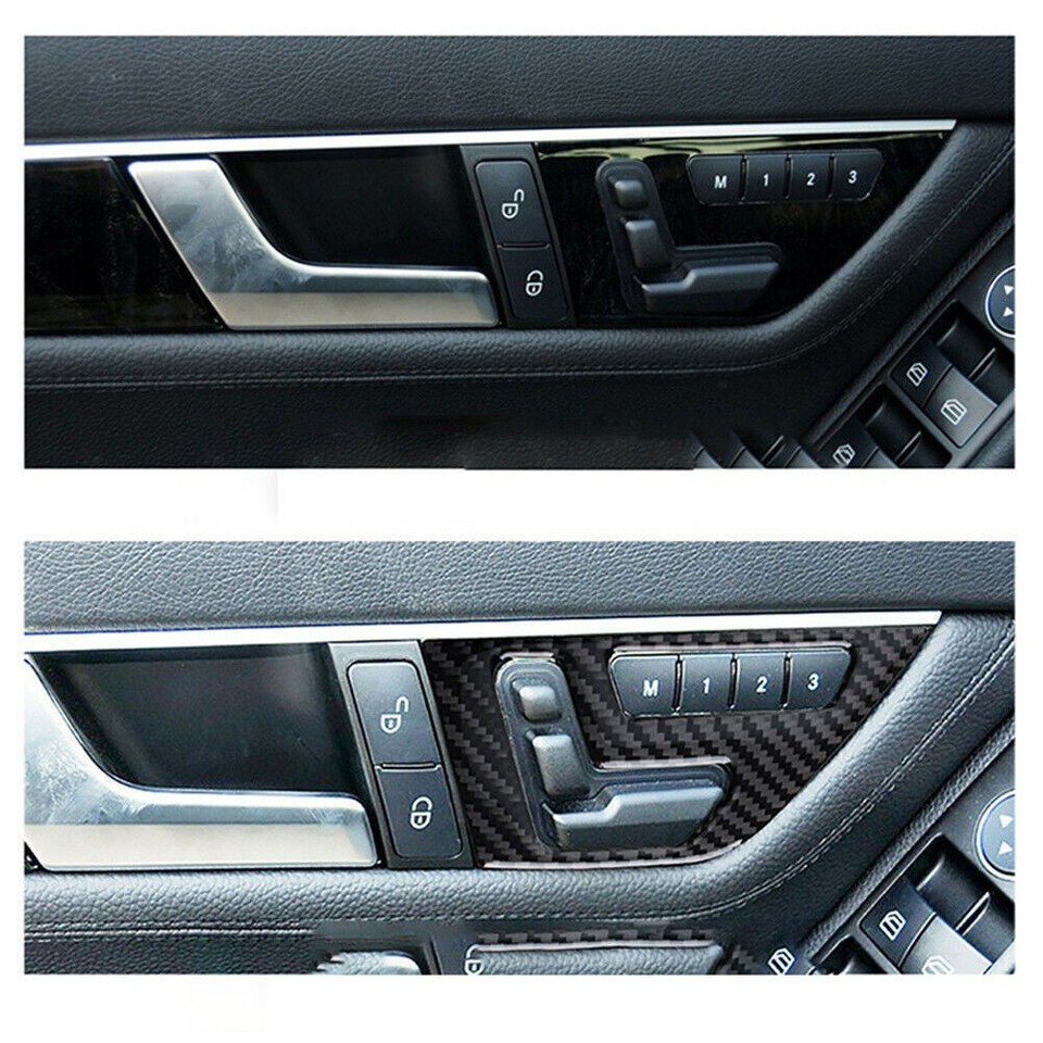 Carbon Fiber Inner Door Panel Cover Trim For Mercedes-Benz C-class W204 ...