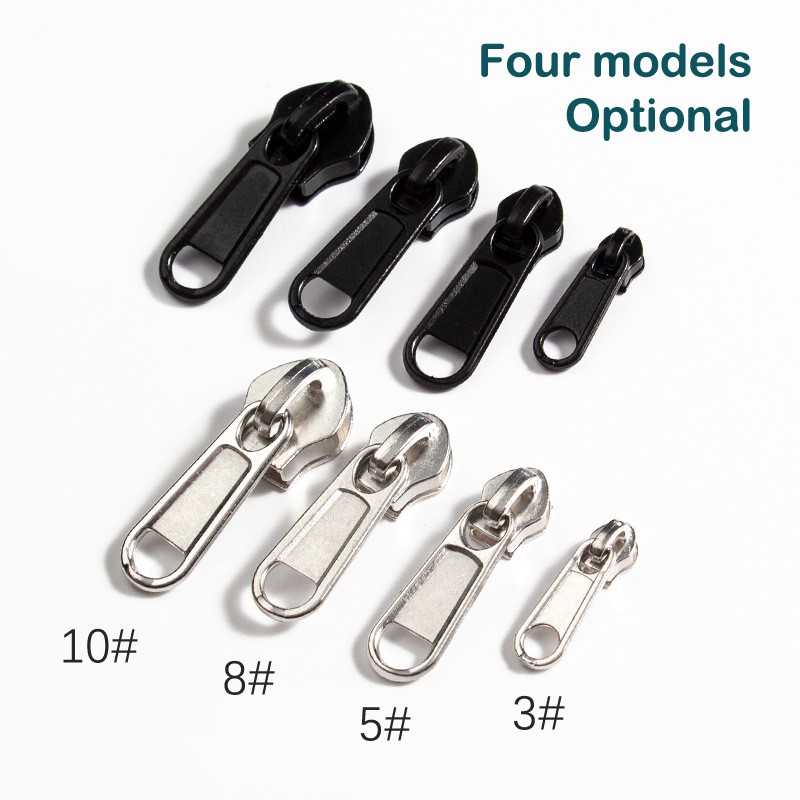 5/8Pcs 4 Sizes Universal Instant Fix Zipper Repair Replacement Slider ...