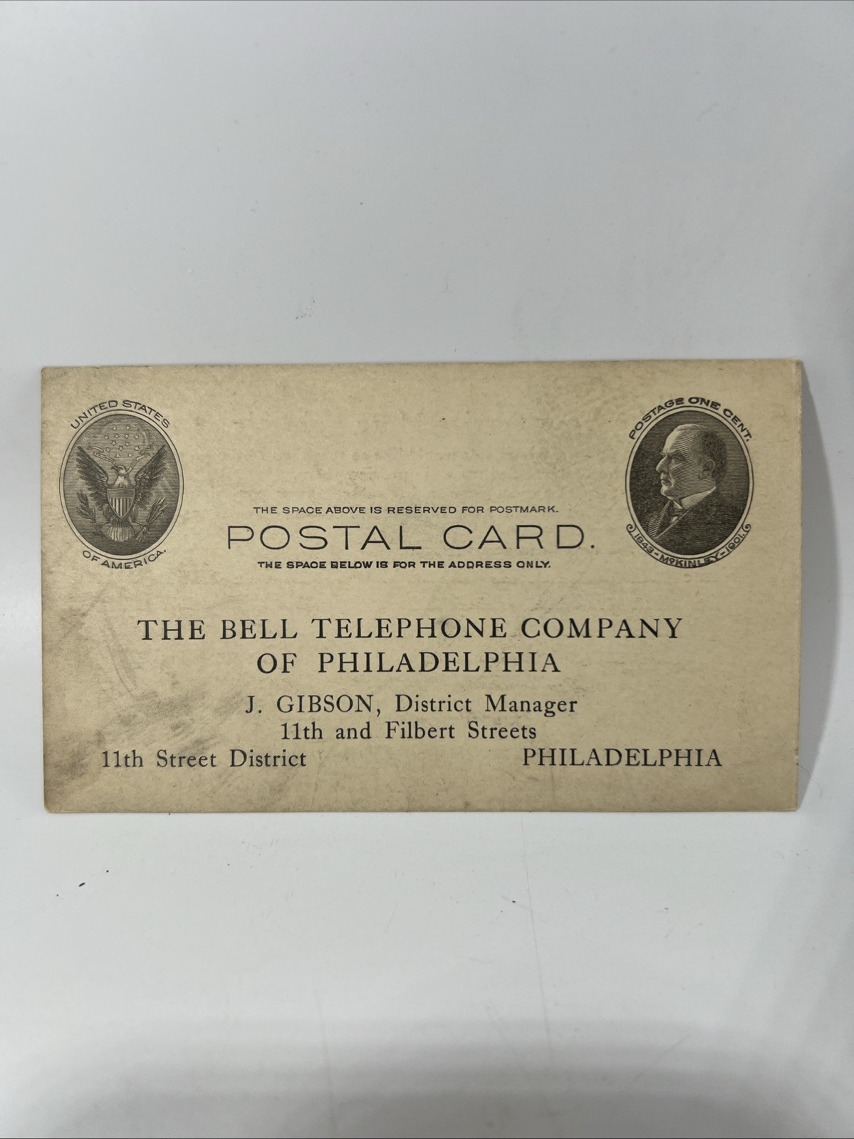 Rare Vintage The Bell Telephone Company Of Philadelphia Postal Card ...