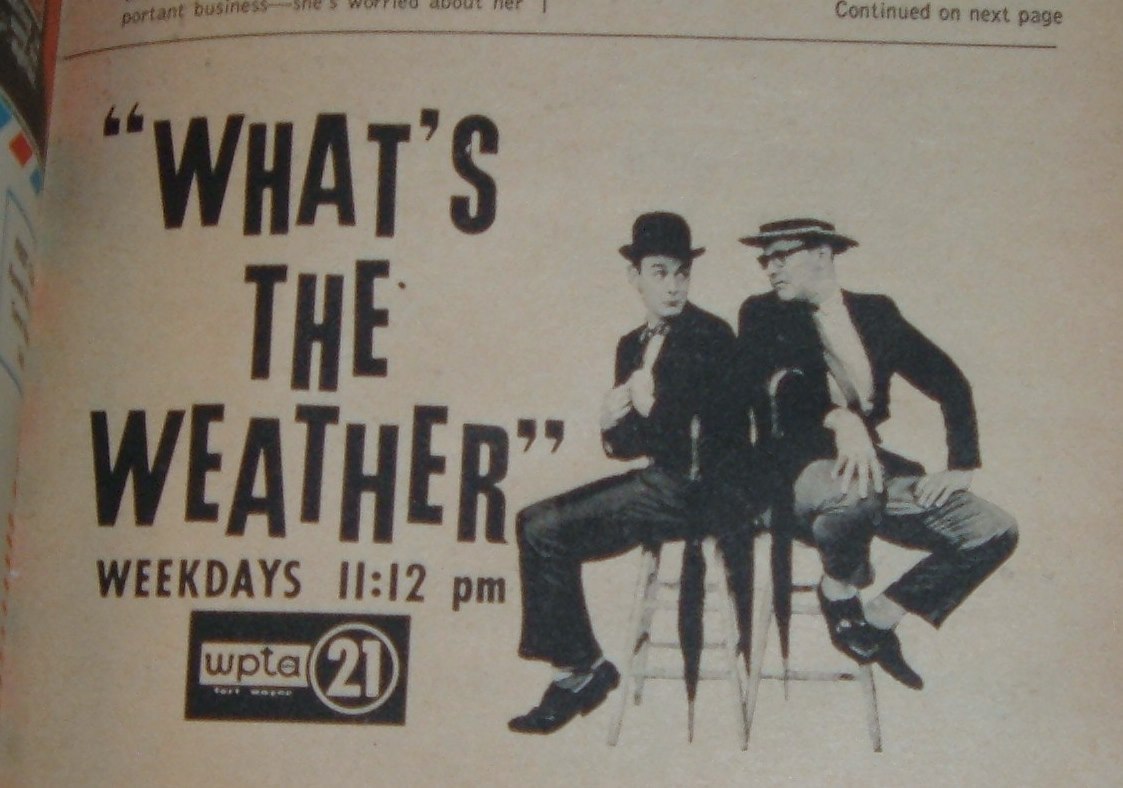 1961 WPTA TV NEWS AD~WEATHER~FORT WAYNE,INDIANA NEWSCASTER CHANNEL 21 ...