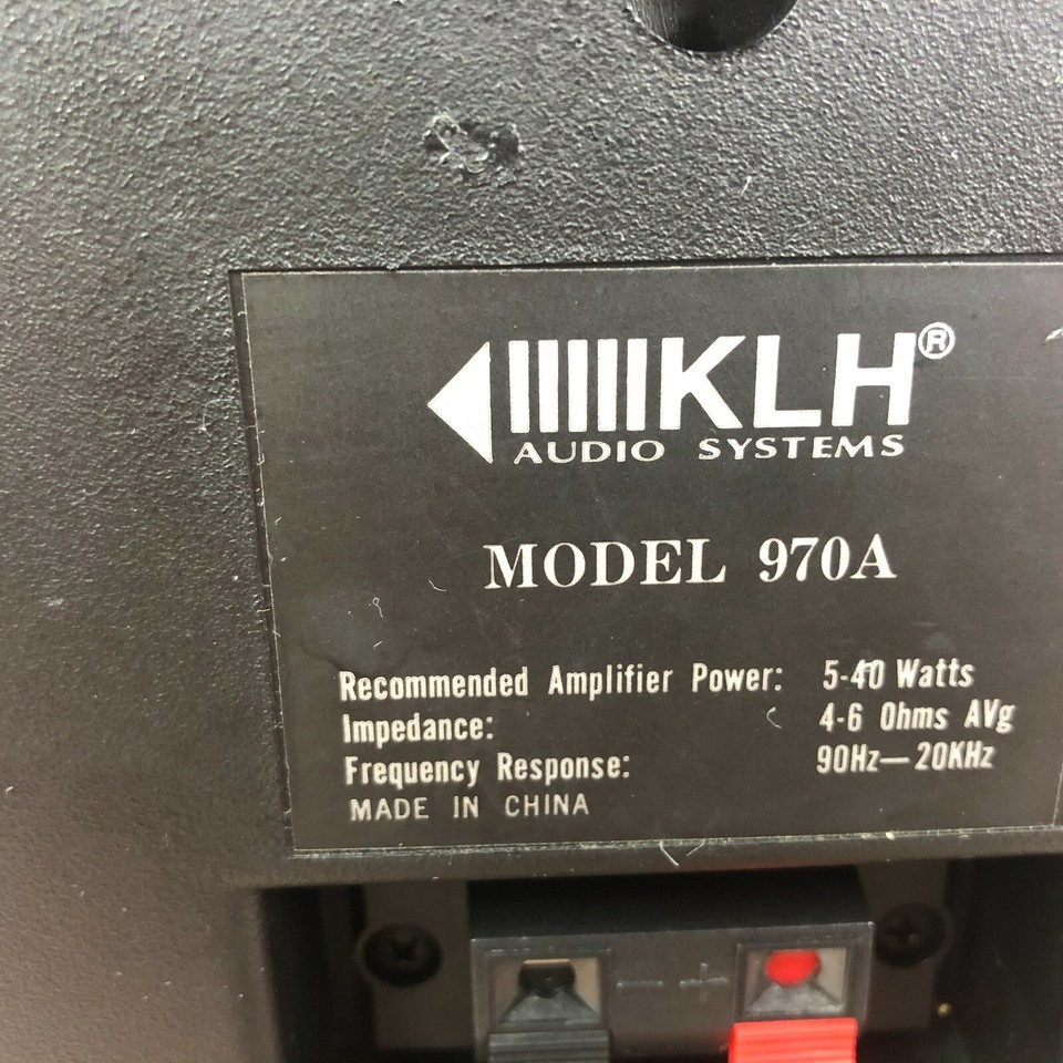 KLH Audio Systems Speaker Single Model 970A 48331970005| eBay
