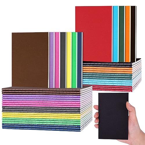 48 Pack Mini Notebooks Bulk Small Pocket Notebook Set Colorful Notepad ...