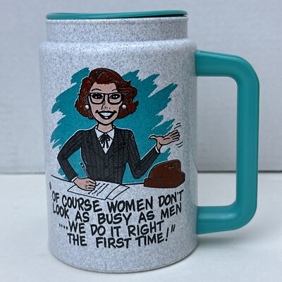 Vintage Women Don’t Look As Busy Portable Coffee Drink Mug Whirley Cup ...