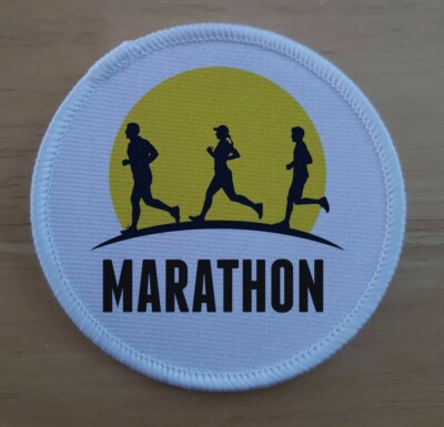 Marathon Runner 3" Inch Iron Or Sew On Patch Badge | eBay