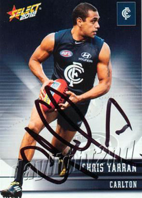 Signed 2012 CARLTON BLUES AFL Card CHRIS YARRAN | eBay Australia