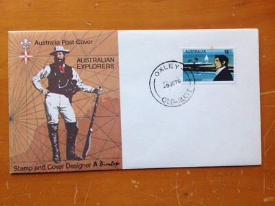 1976 AUSTRALIAN EXPLORERS FDC BY APO JOHN OXLEY WITH OXLEY CANCEL ...