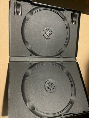 2000 NEW HIGH QUALITY 14MM DOUBLE DVD CASES W LEFT BOOKLET CLIPS ,BLACK ...