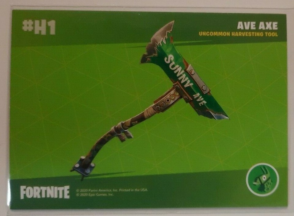 Panini Fortnite Series 2 AERO AXE/AVE AXE Uncommon Tool Card #H1 | eBay