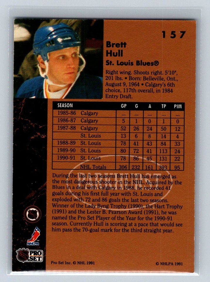 1991 Parkhurst Brett Hull #157 St. Louis Blues | eBay