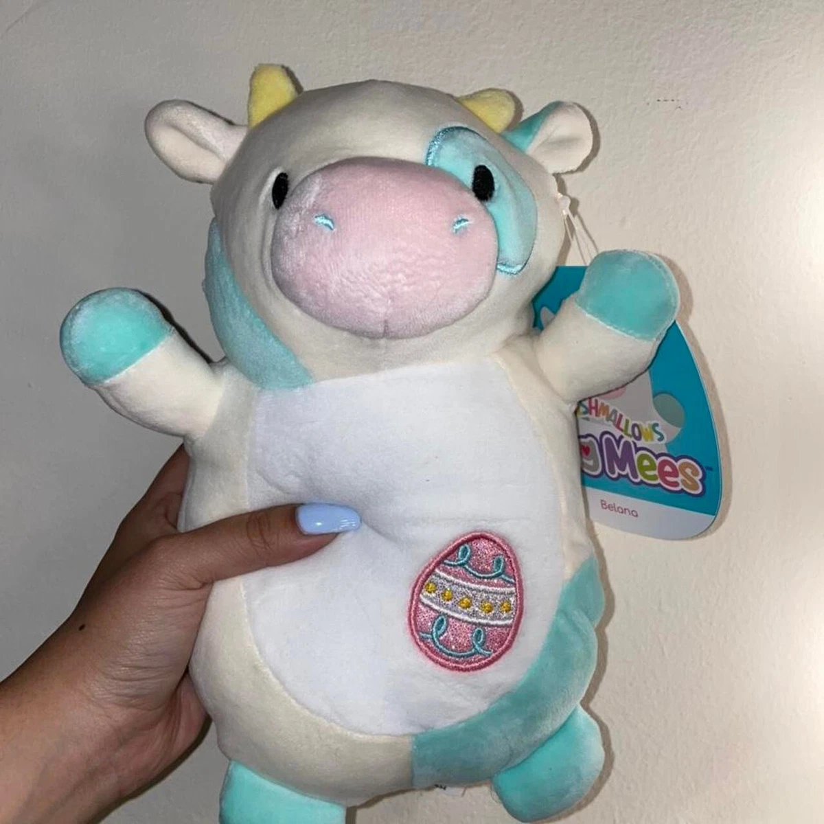 Squishmallows Hug Mees Plush 14 Inch Belana The Cow Easter