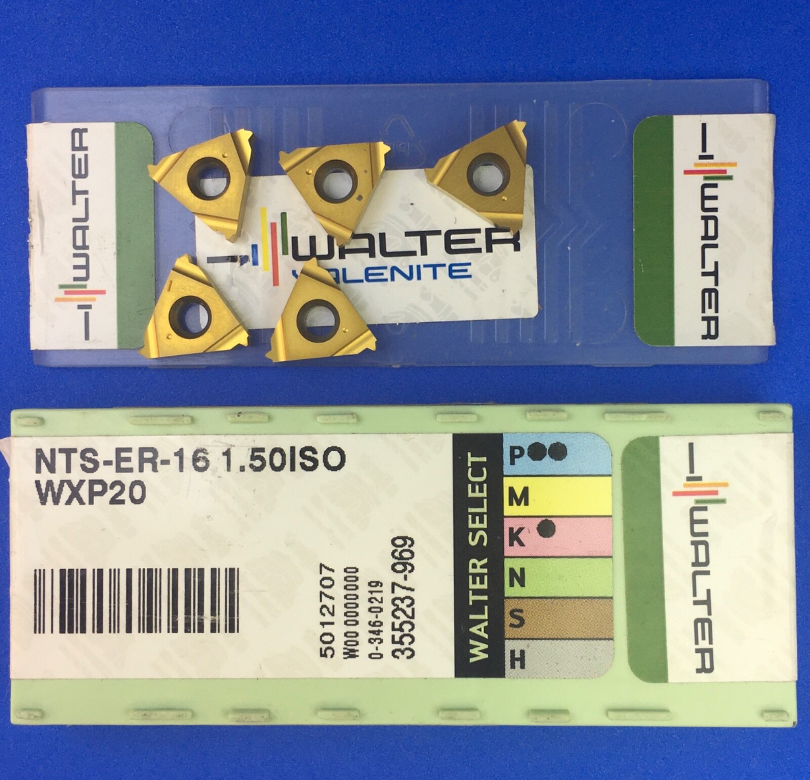 5 Pc WALTER NTS - ER-16 1.50 ISO Carbide Threading Insert;WXP20🎯 ...