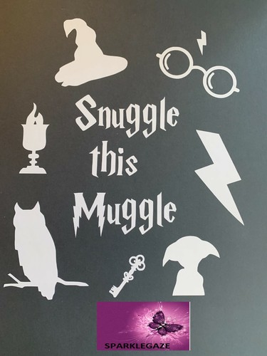 HARRY POTTER "SNUGGLE THIS MUGGLE " WHITE VINYL DECAL STICKER OWL DOBBY ...