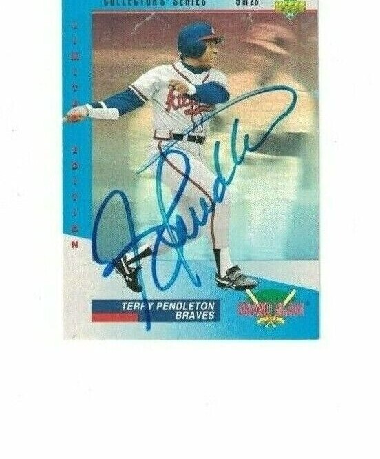 TERRY PENDLETON SIGNED IP GRAND SLAM UPPER DECK 1993 #5 ATLANTA BRAVES ...