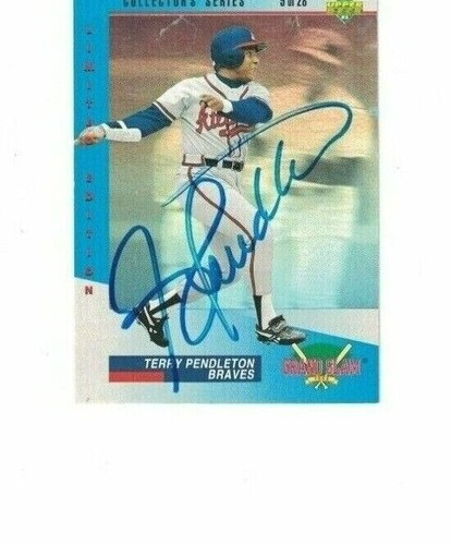 TERRY PENDLETON SIGNED IP GRAND SLAM UPPER DECK 1993 #5 ATLANTA BRAVES ...