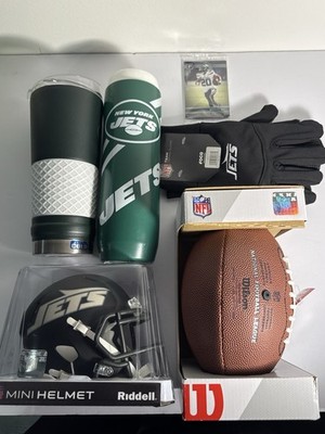 New York Jets Fan Bundle Mini Helmet, Football, Tumblers, Gloves, Tote ...