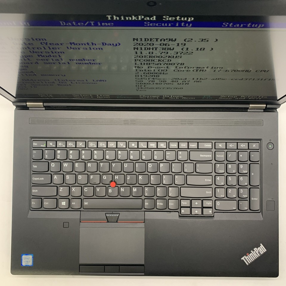Lenovo Thinkpad P70 Intel i7 6700H 2.6GHz 8GB RAM Quadro M600M No Drive ...