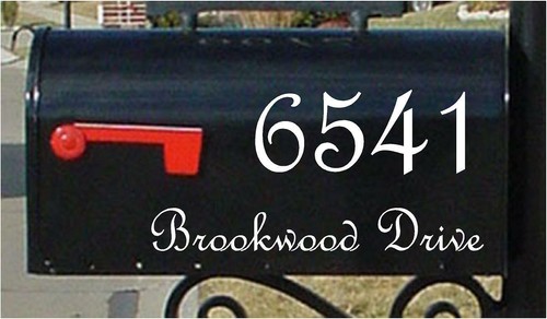 Elegant Modern Font Mailbox Numbers Custom Mailbox Stickers Numbers ...