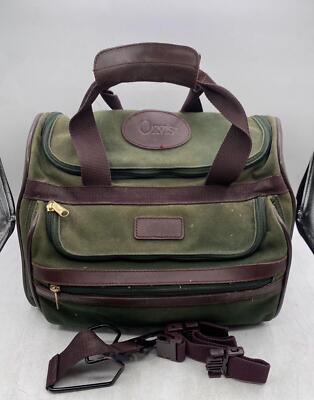 Vtg Orvis Battenkill Small Overnight Green Bag Travel Carry On Leather ...