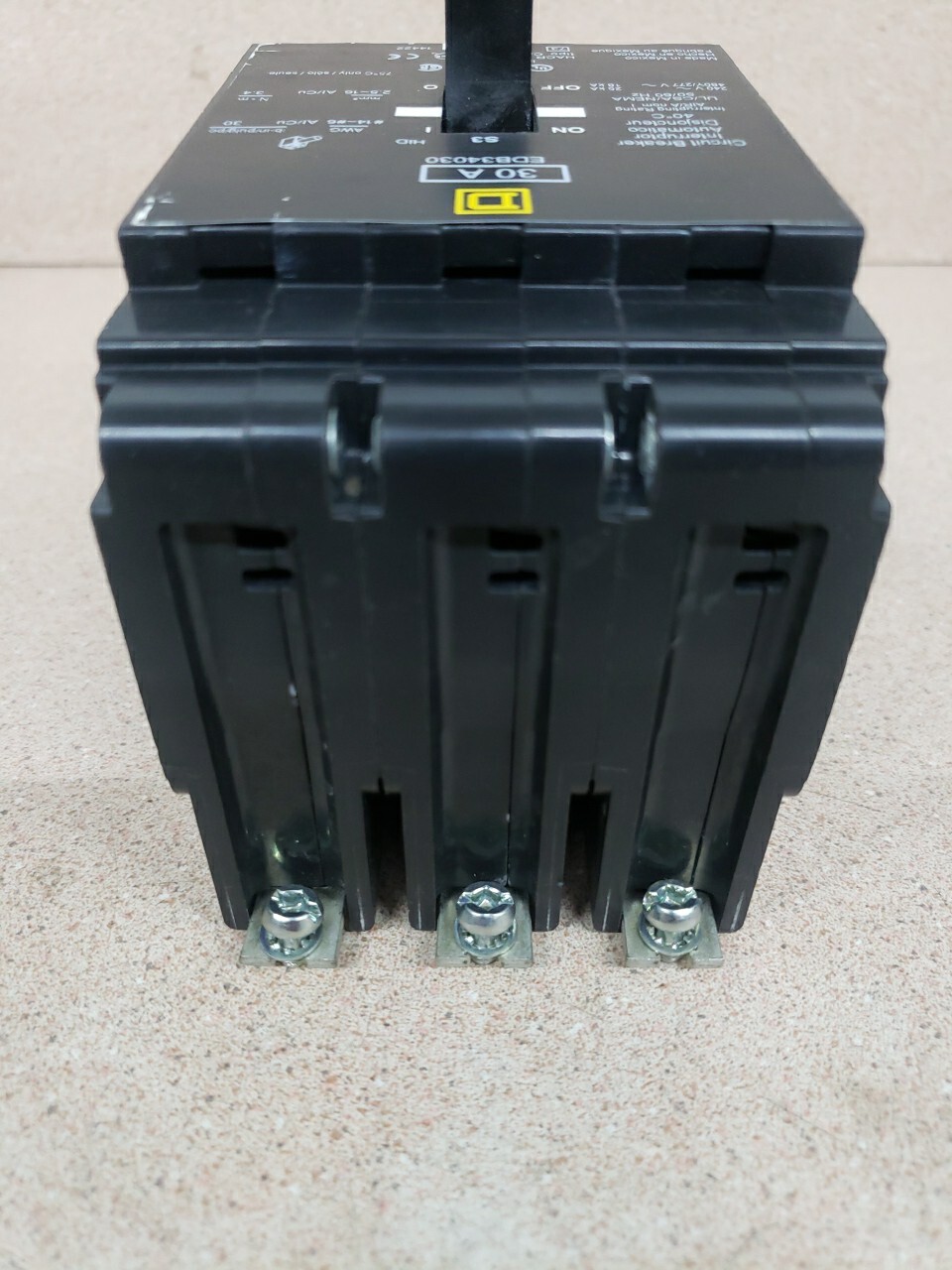 Square D EDB34030 30 Amp 480/277 Vac 3 Pole Bolt on Circuit Breaker | eBay