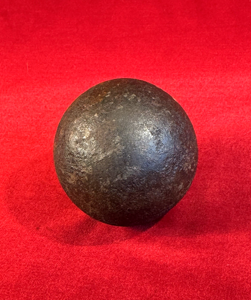 RARE REVOLUTIONARY WAR 3 LB. CANNONBALL FROM THE BATTLE OF TRENTON ...
