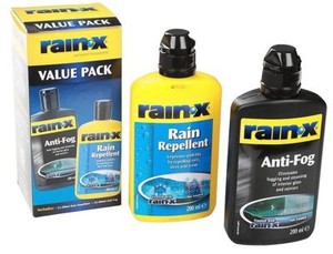 RAIN X RAIN REPELLENT & ANTI FOG TWIN PACK IMPROVES VISIBILITY PREVENTS ...