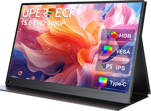 UPERFECT 15.6" 1080P Portable Monitor Second LCD Screen Type C For ...
