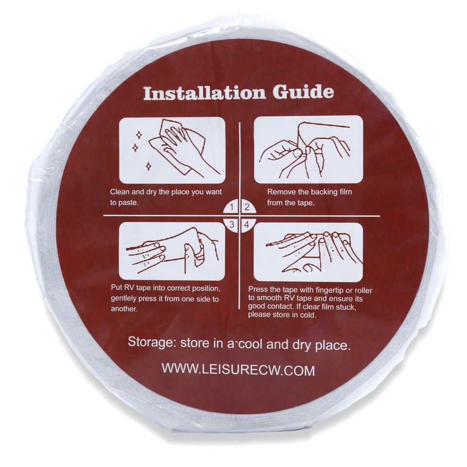 New 4" X 25' Leisure Coachworks RV Rubber Roof Seal Repair White | eBay