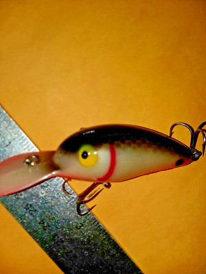 NEW VINTAGE ROGERS BIG JIM FISHING LURE deep jim black scale back ...