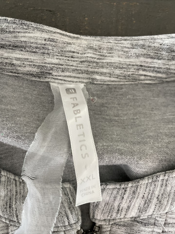 Fabletics Jacket Women's 2XL 6 Crop Zip Up Cropped Stretch Used Grey ...