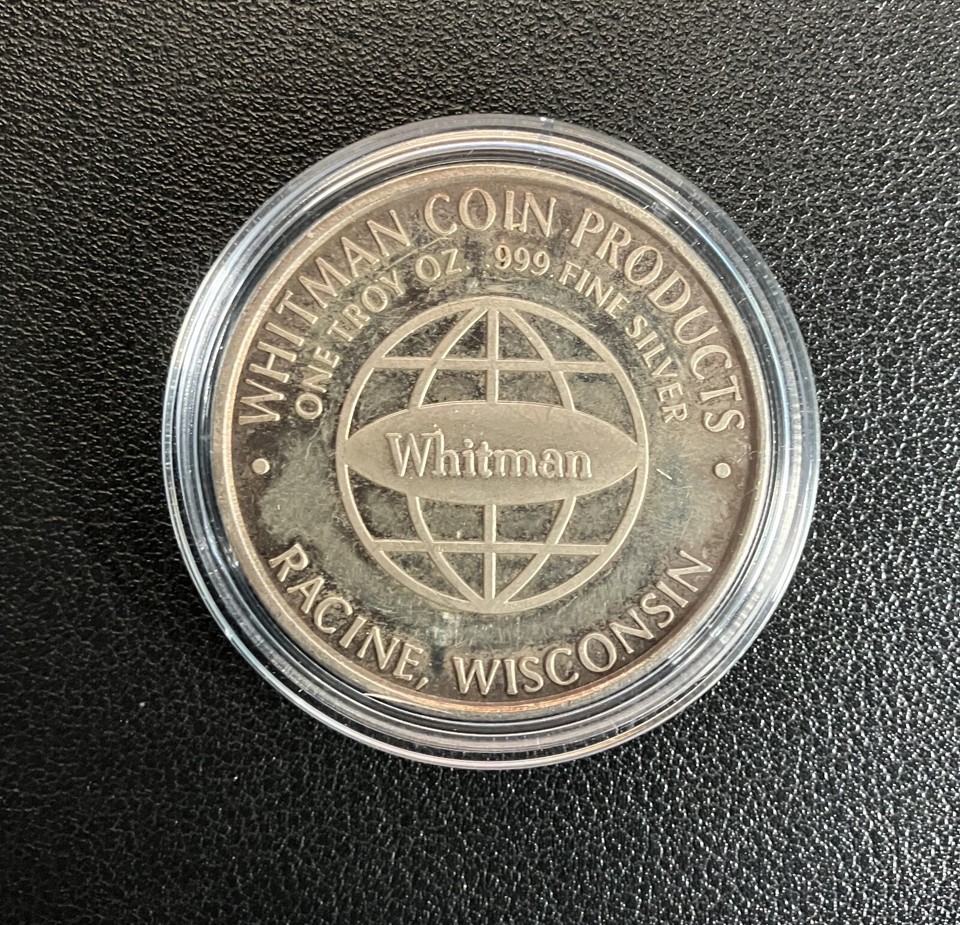 1 Troy oz Silver .999 Fine Round Vintage Whitman Red Book 44th Edition ...